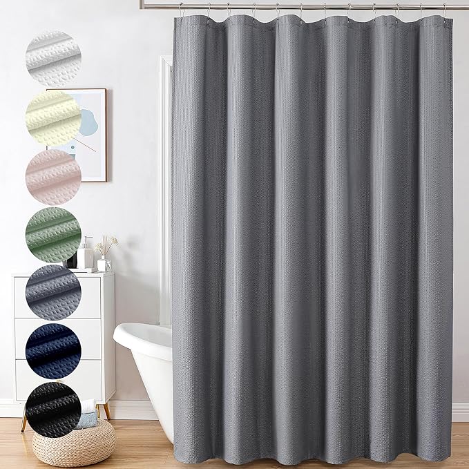 Amazon.com: OVZME Berry Grey Extra Long Shower Curtain 72 x 84 Inch, 3D ...