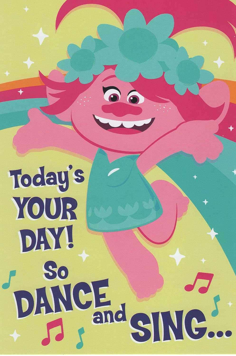 Amazon.com: Heartline Trolls Happy Birthday Card Featuring Poppy ...