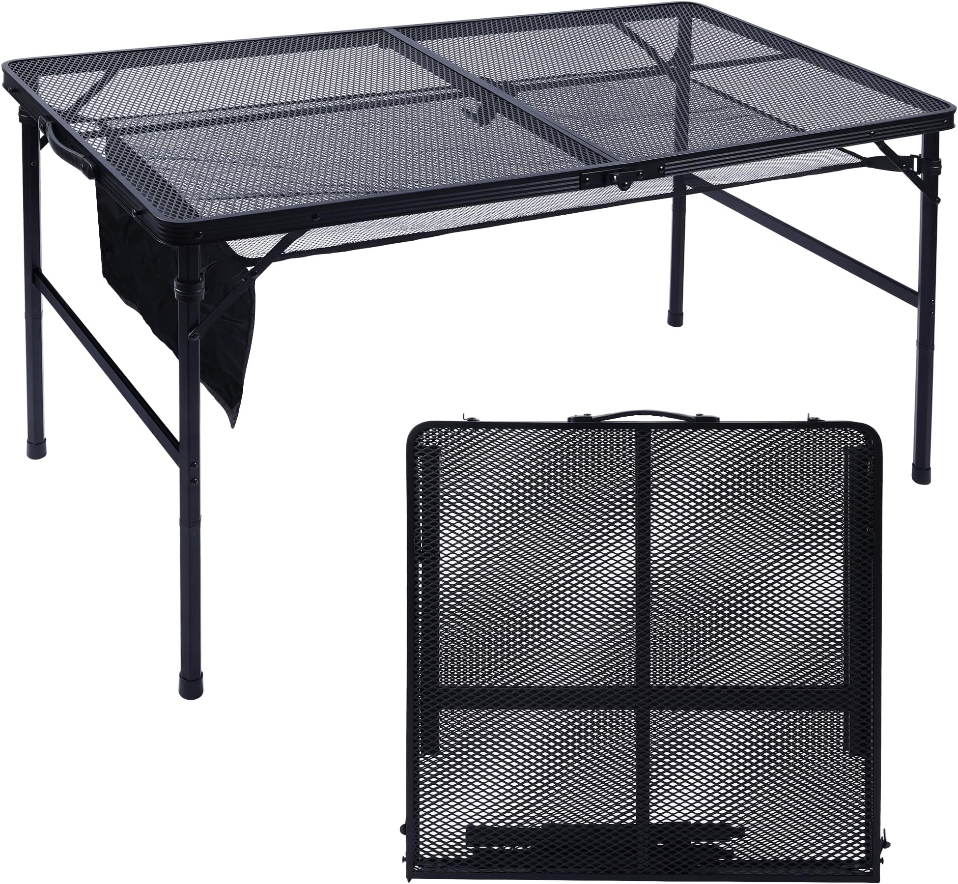 Amazon.com: JOUYEK Folding Grill Table, 3x2 FT Portable Camping Table ...