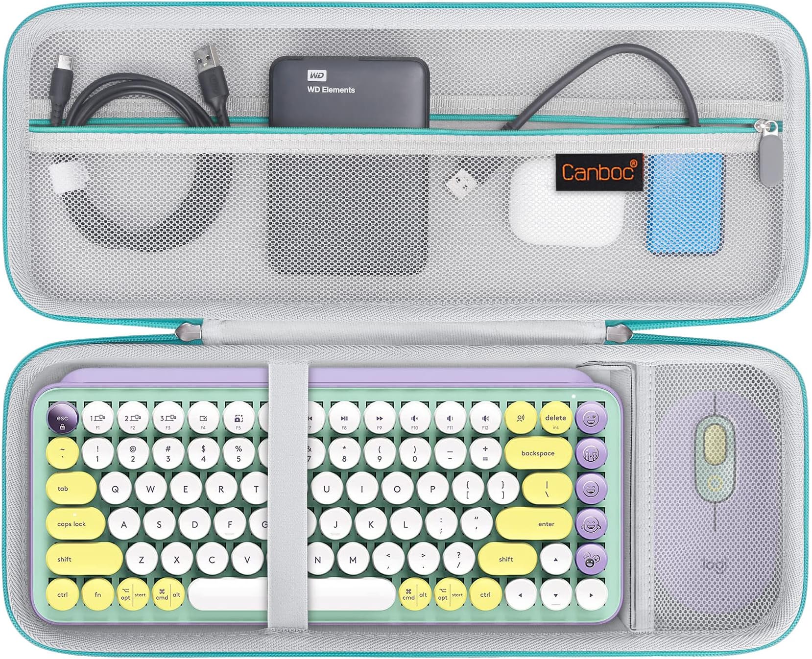 Amazon.com: GEEKRIA 75% Keyboard Case, Hard Shell Travel Carrying Bag ...