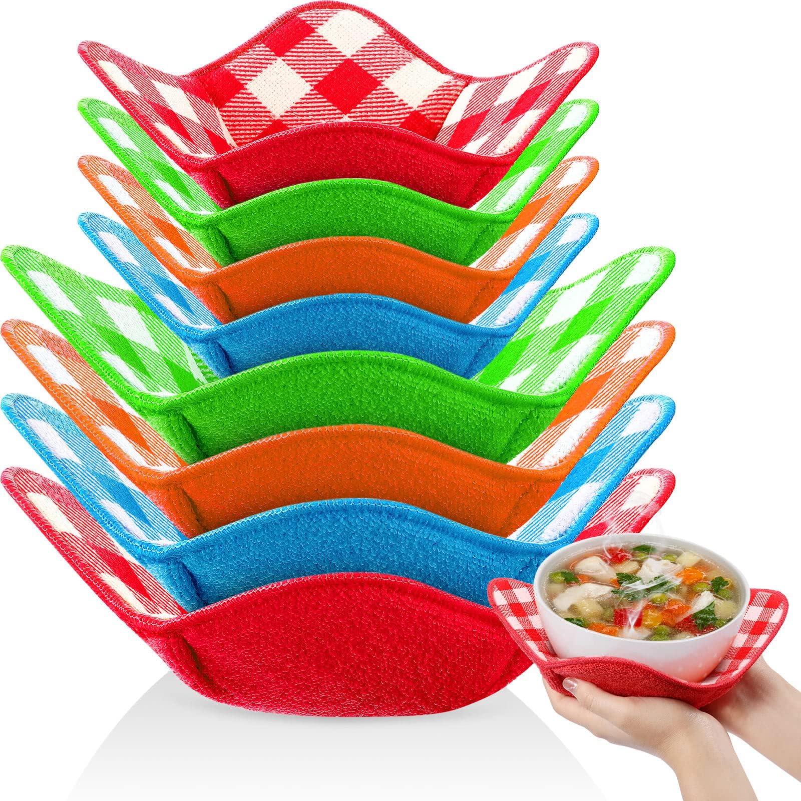 Amazon.com: Set of 4 Plate Huggers - Microwave Plate Holder - Reusable ...