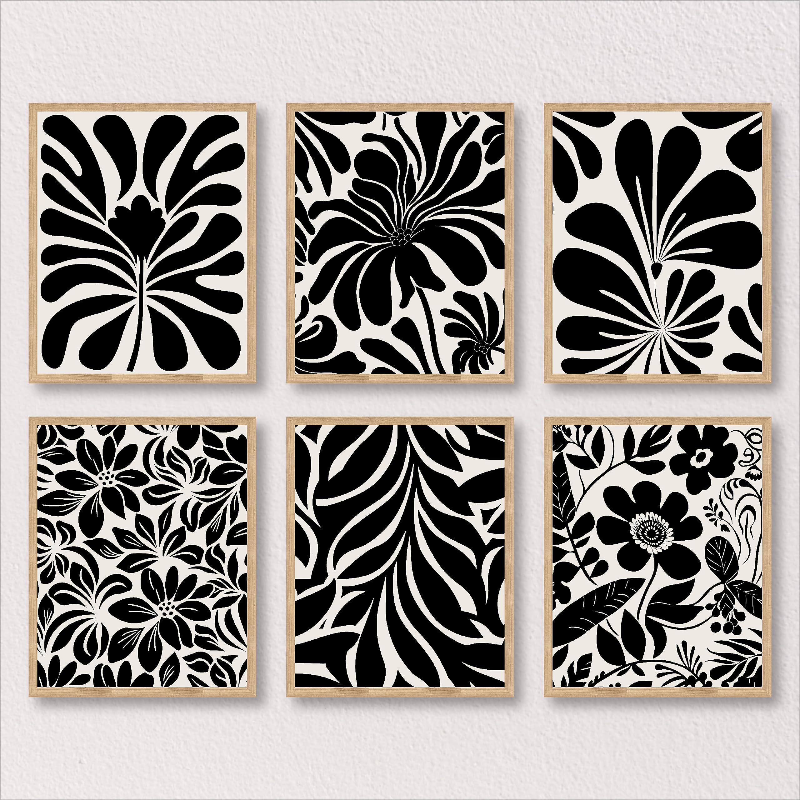 Amazon.com: 97 Decor Flower Poster - Black Flower Wall Art, Abstract ...