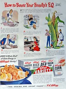 Amazon.com: Kellogg's Ceral, Print Ad. Full Page Color Illustration ...
