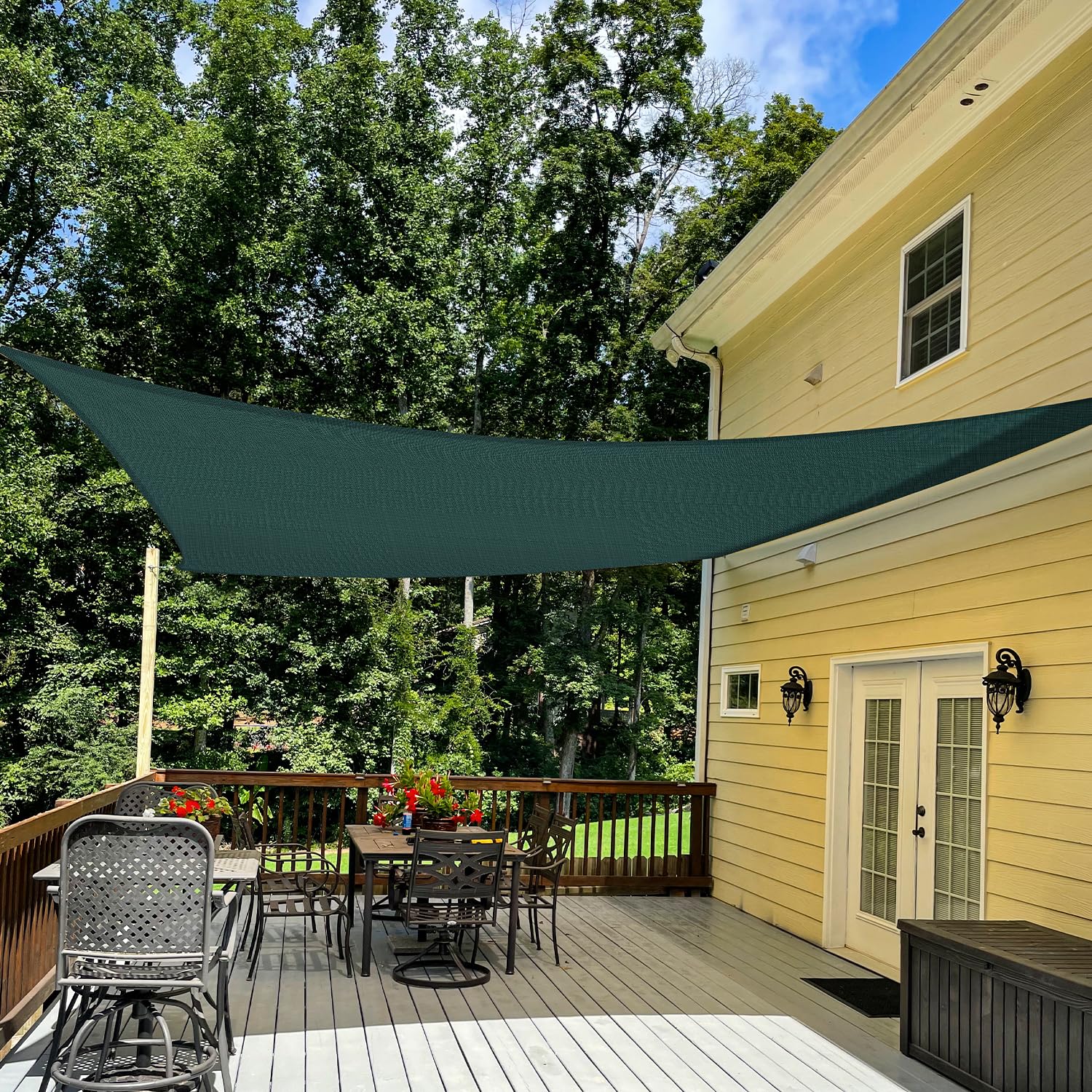 Snapklik.com : TANG 12 X 16 Sun Shade Sail Rectangle Outdoor Canopy UV ...