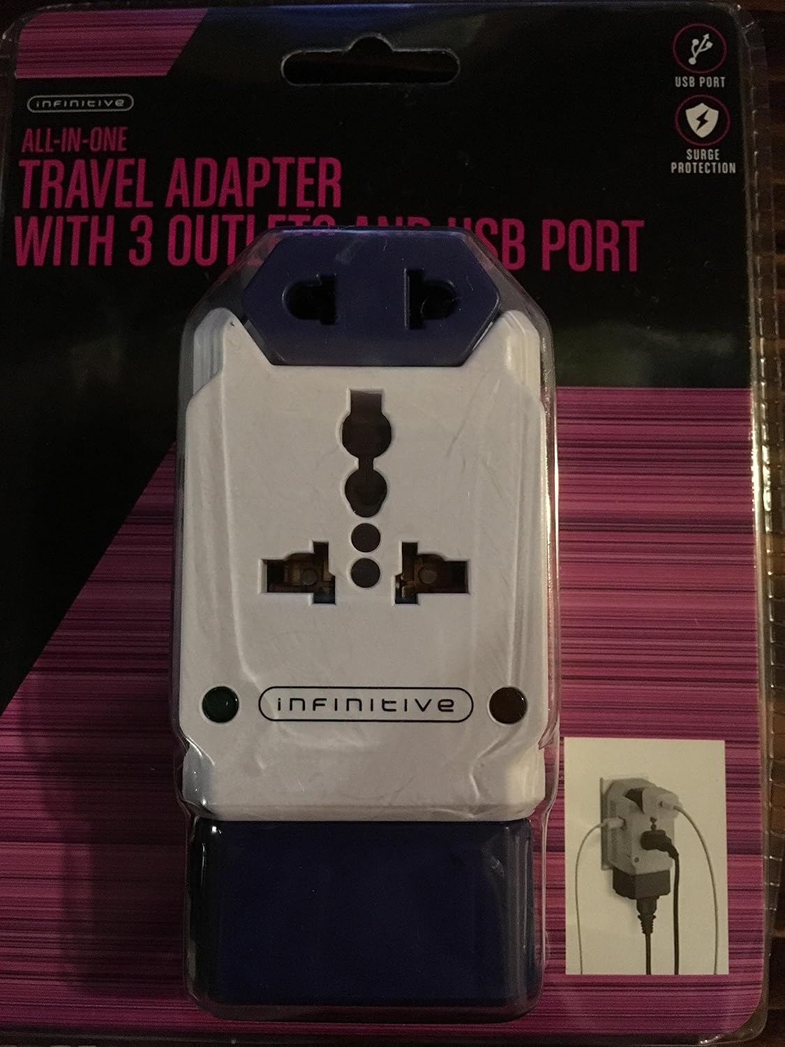 Amazon.com: All in One Travel Adapter with 3 Outlets and USB port ...