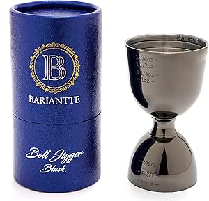 Amazon.com: BARIANTTE Black Bell Jigger for Bartending, Premium Cocktail Jigger 2 oz 1 oz, Shot ...