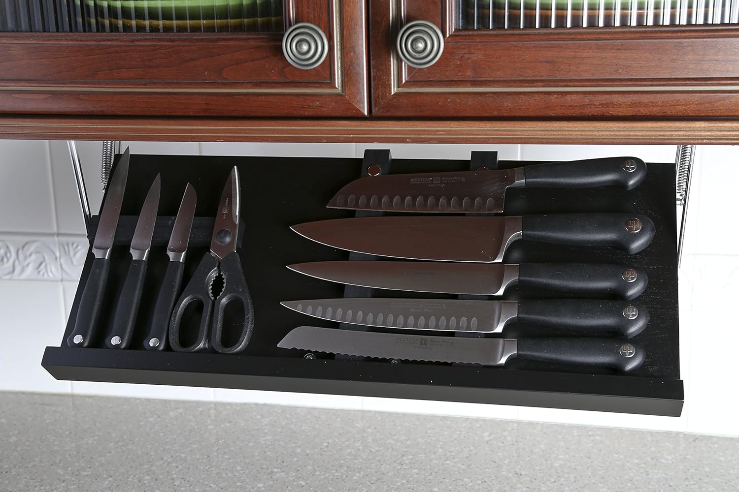 Amazon.com: The Drop Block Under Cabinet Knife Storage - Multiple Sizes ...