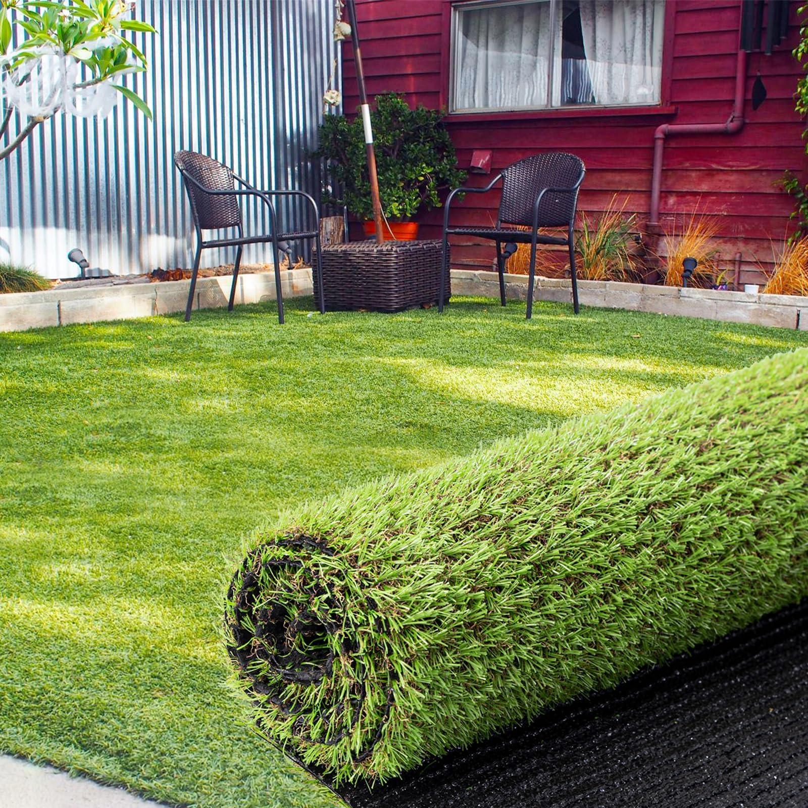 Amazon | 人工芝 ロール 1m×5m 1m×10m 2m×10m 芝丈20mm U字ピン付き 多サイズ選択可能 人工芝マット リアル ...