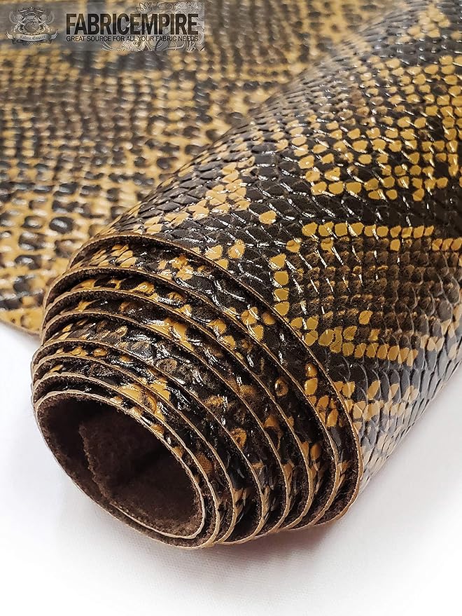 Amazon.com: Vinyl Fabric Embossed Texture Rattlesnake Fake Leather Sold ...