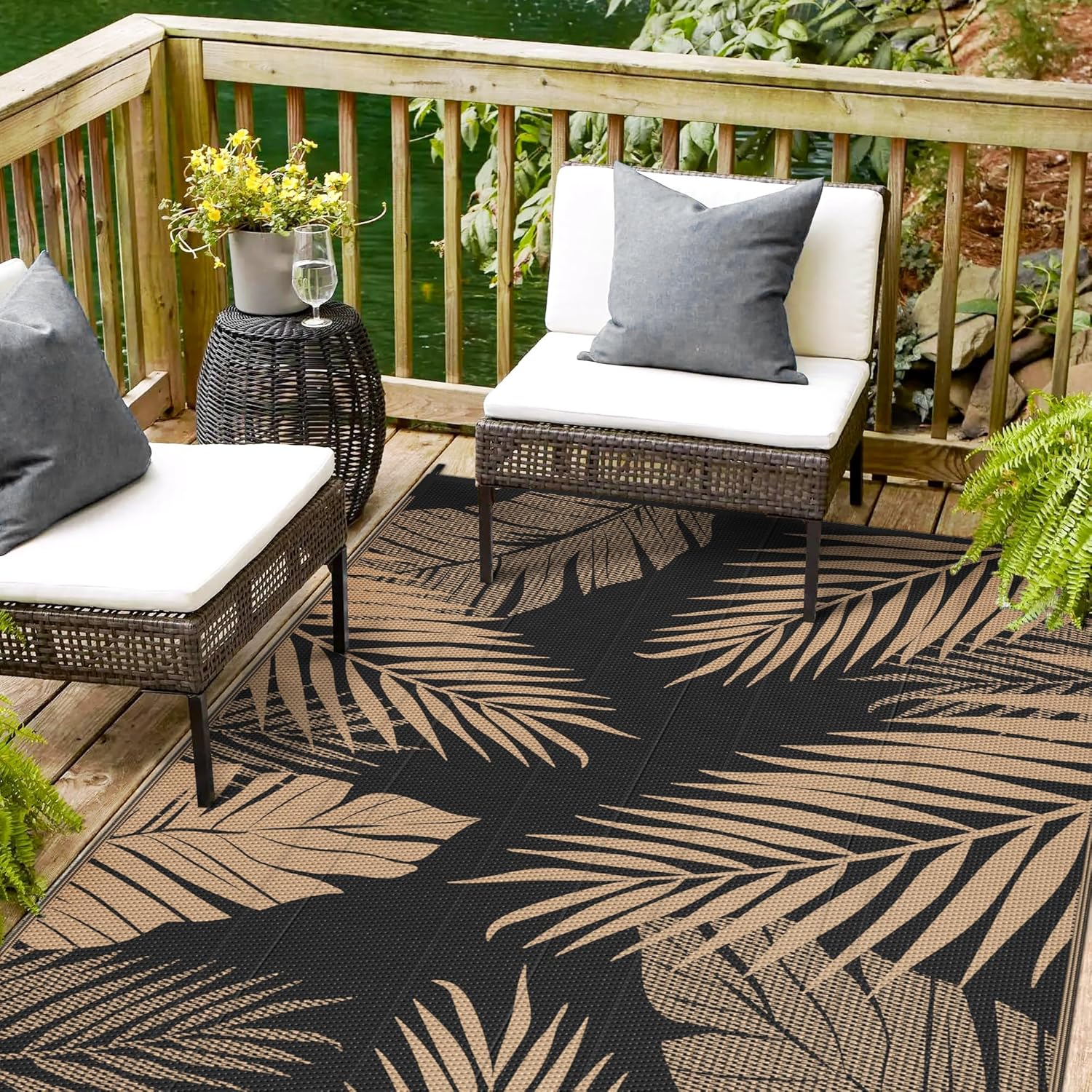 Amazon.com: sarben Outdoor Rug 4' x 6' for Patio Waterproof Clearance ...