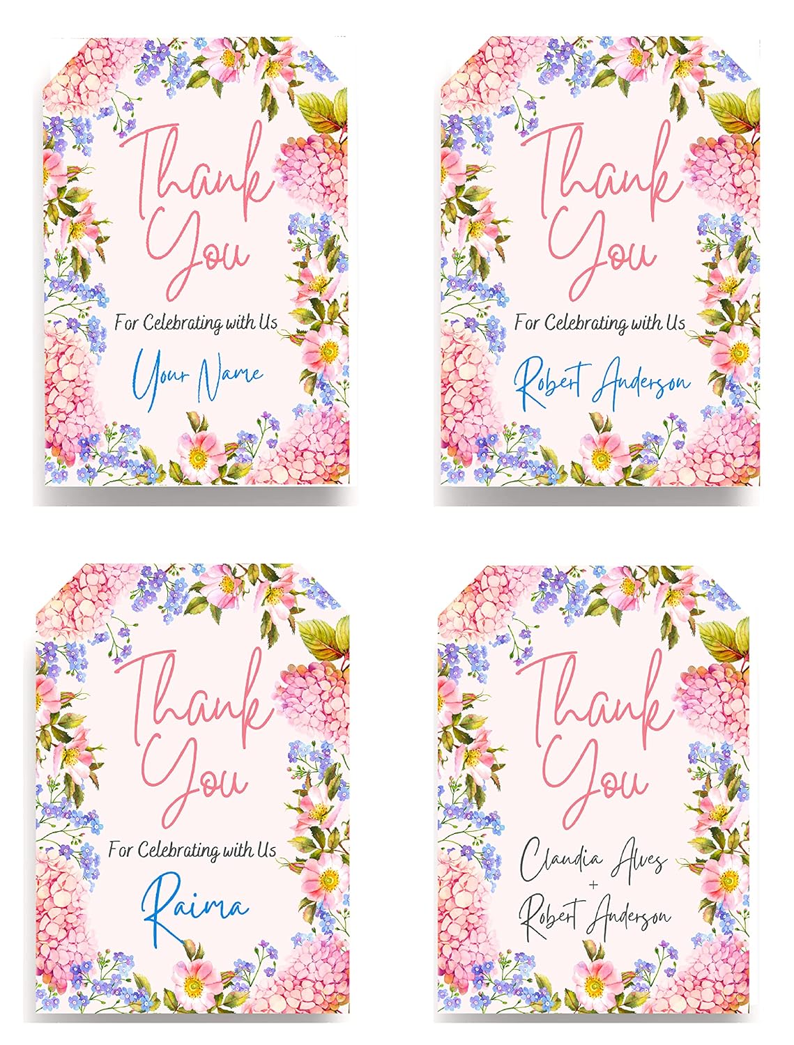 Yellow Nuts Customized Thank You Stickers for Return Gifts 40 Pcs Baby ...