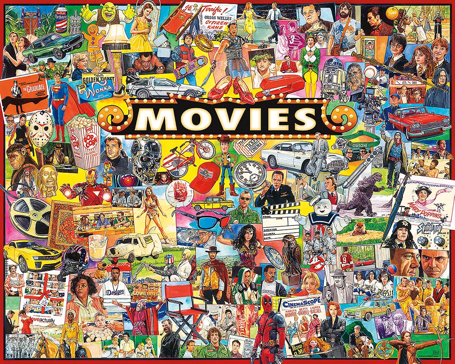 Amazon.com: White Mountain Puzzles The Movies - 1000 Piece Jigsaw ...