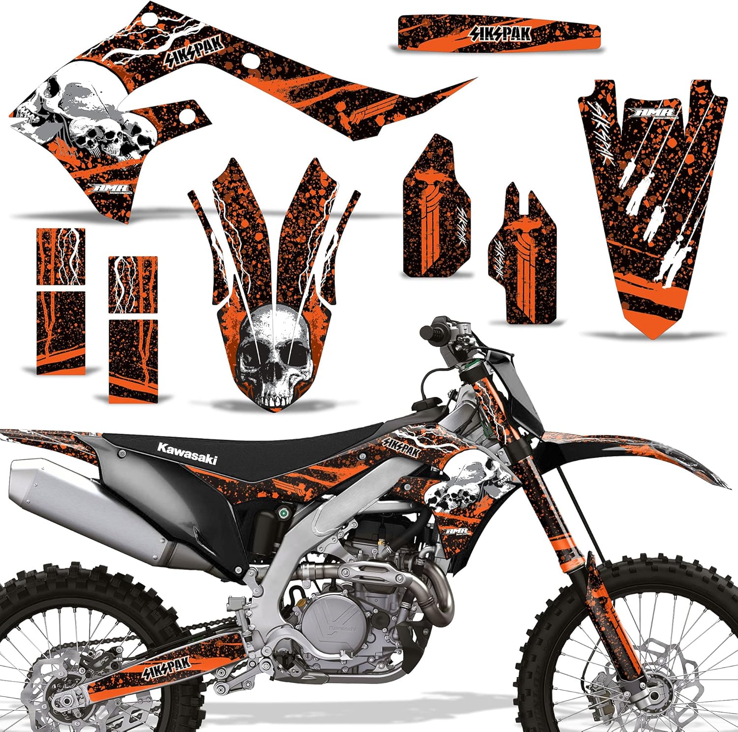 Amazon.com: Savage Kits MX Dirt Bike Graphics kit Sticker Decal ...