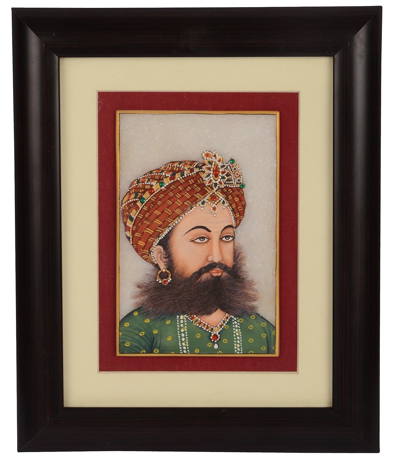 MNM Craft Marble Handicraft Painted Design in Wooeden Frame (30 cm x 20 ...