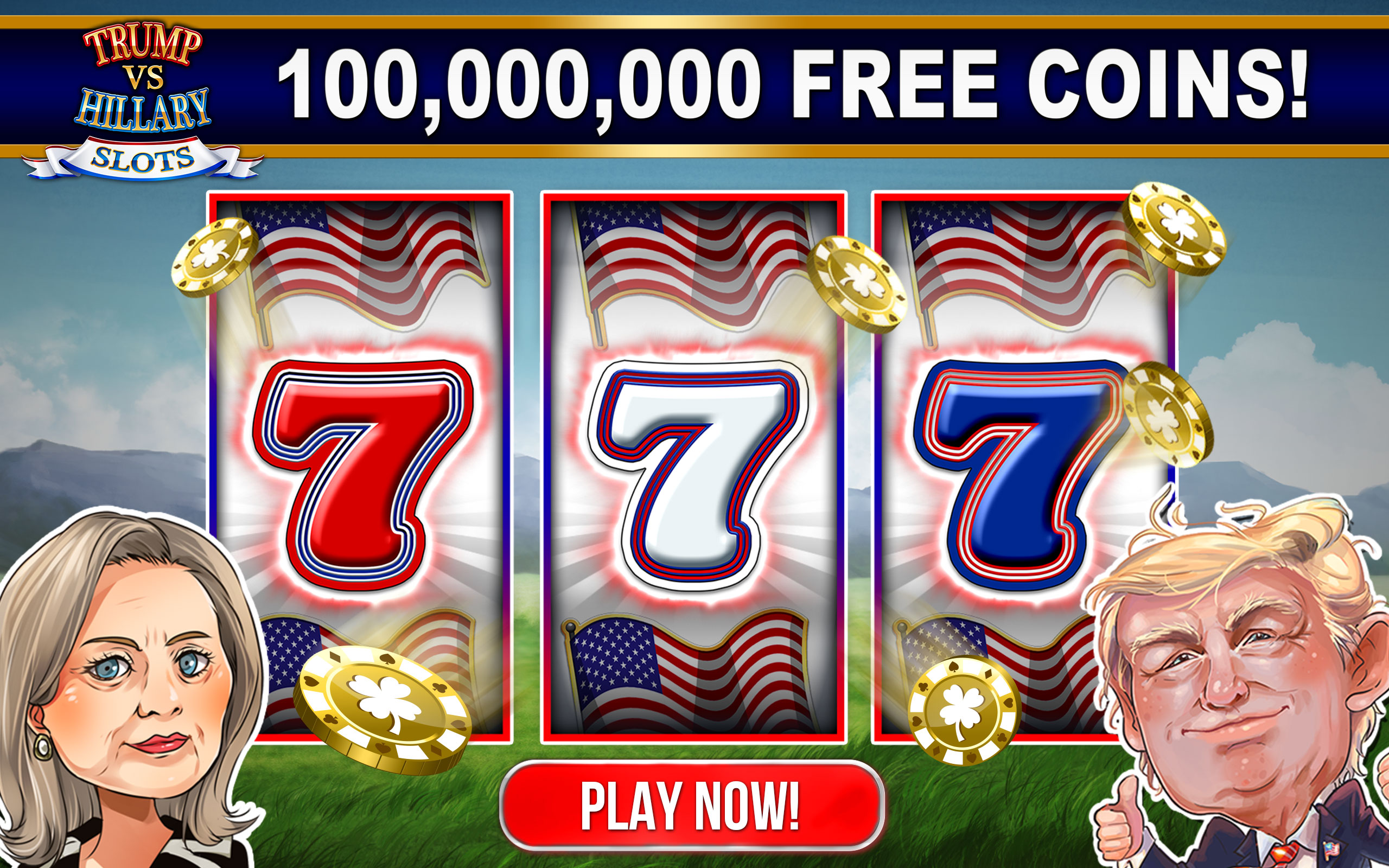 SLOTS: Trump vs. Hillary Clinton Free Slots Games - Play Election 2016 ...