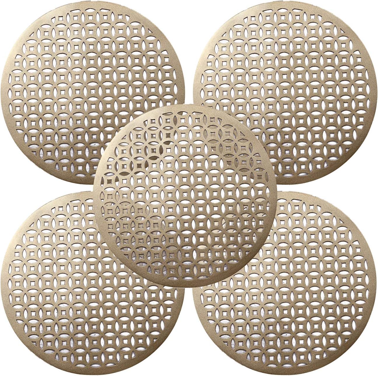 Buy THE HOME TALK Dining Table Mats - Beautiful Silver Flower Round ...