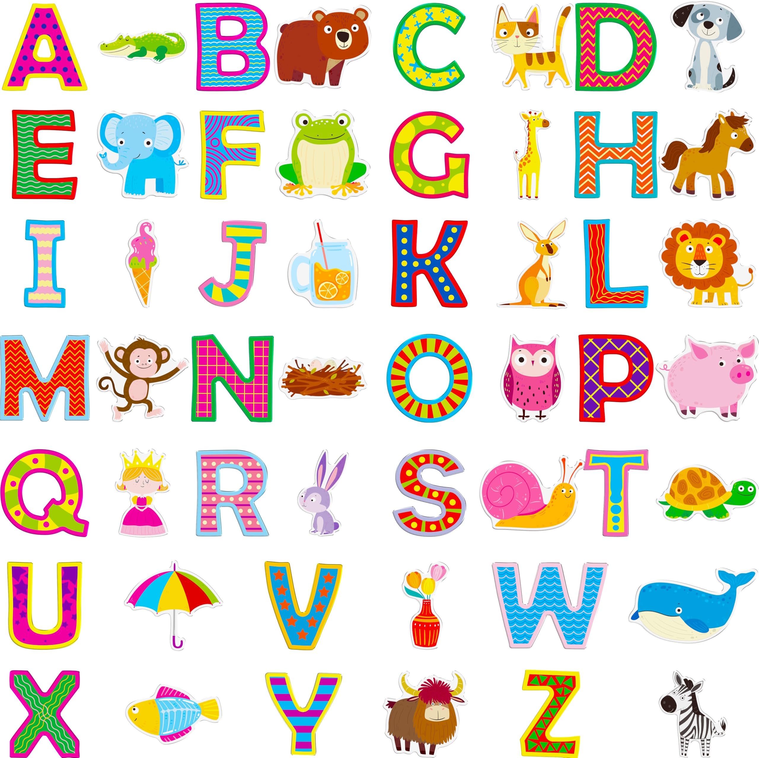 Amazon.com: Alphabet Letters & Numbers - 36 Piece Reusable Window ...