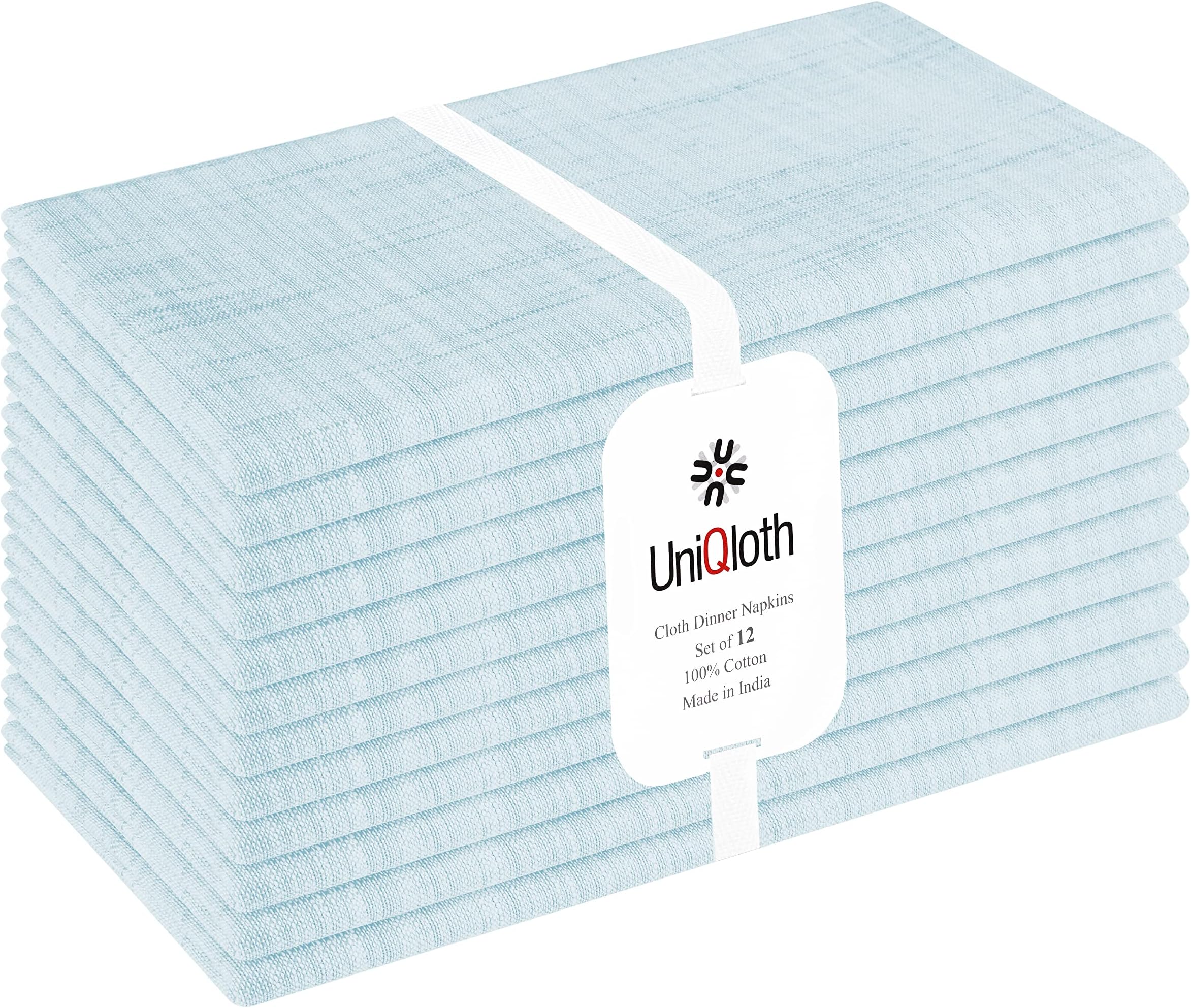 Amazon.com: Dinner Cloth Napkins Set of 10,100% Natural Soft Cotton ...