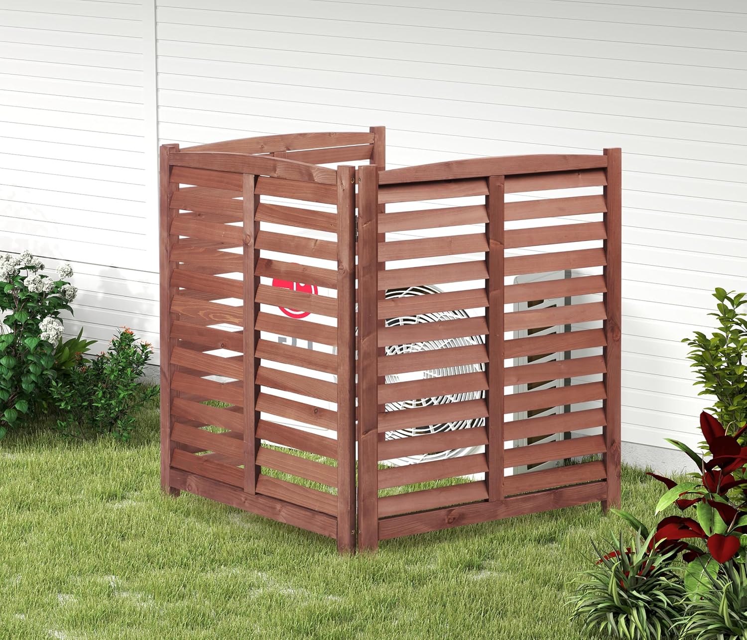 3-Panel Outdoor Air Conditioner Fence Screen, Australia | Ubuy