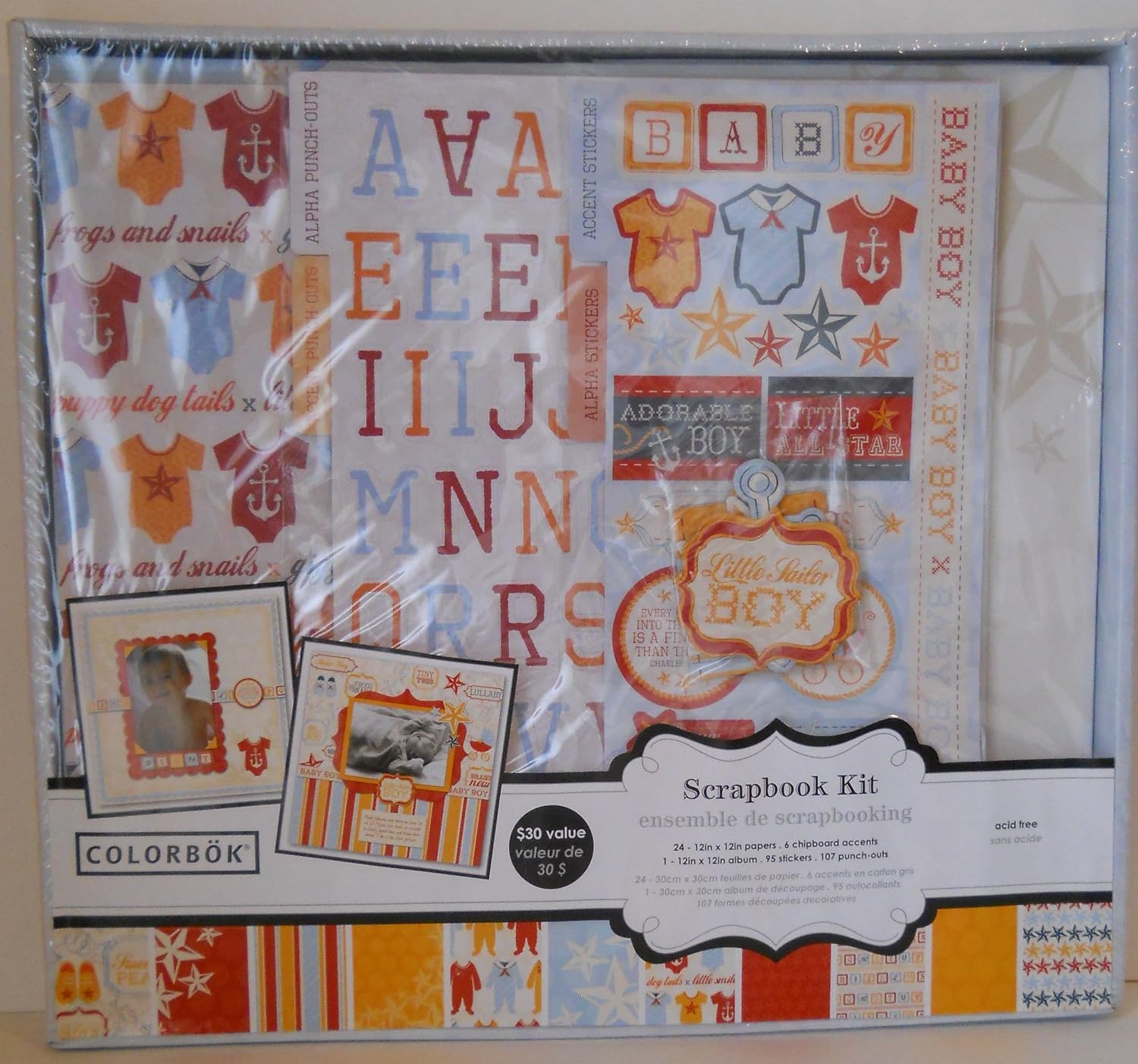 Amazon.com: Colorbok Baby Boy Scrapbooking Box Kit