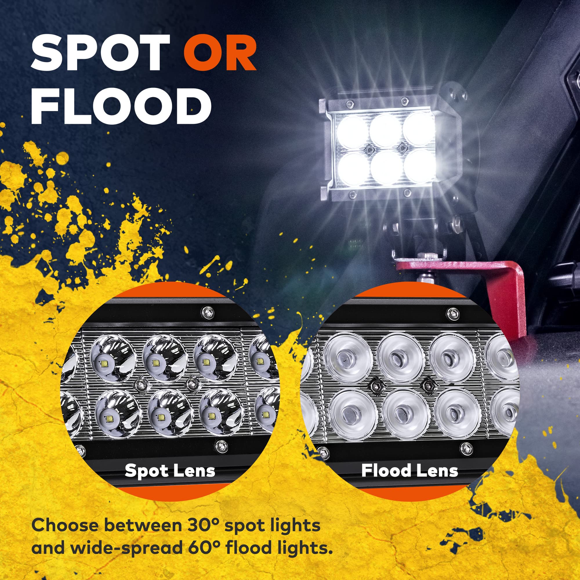 Snapklik.com : LAMPHUS 2pc CRUIZER 4" 18W LED Flood Light 60 Degree ...