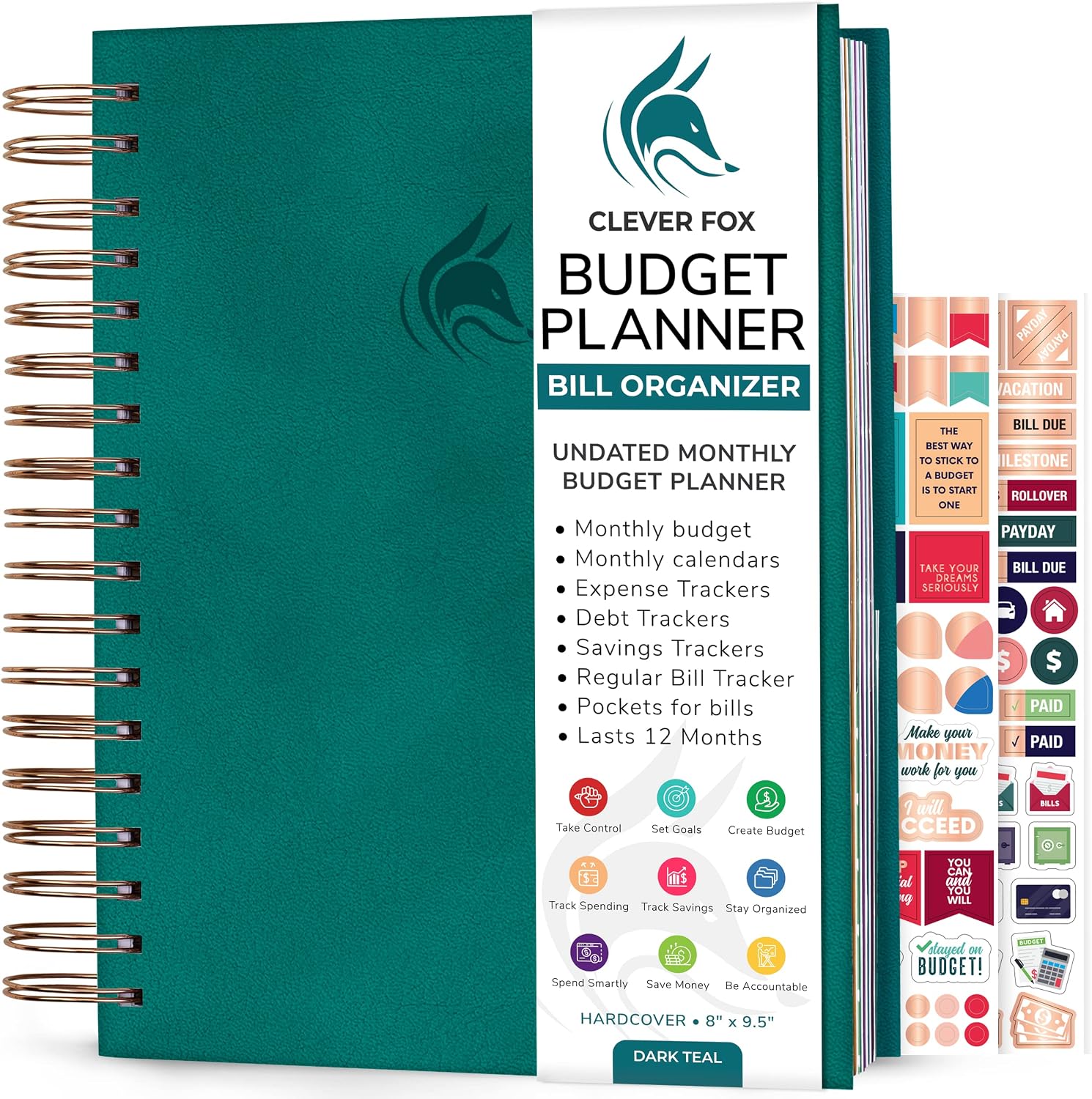 Clever Fox Budget Planner & Monthly Bill Organizer with Pockets ...