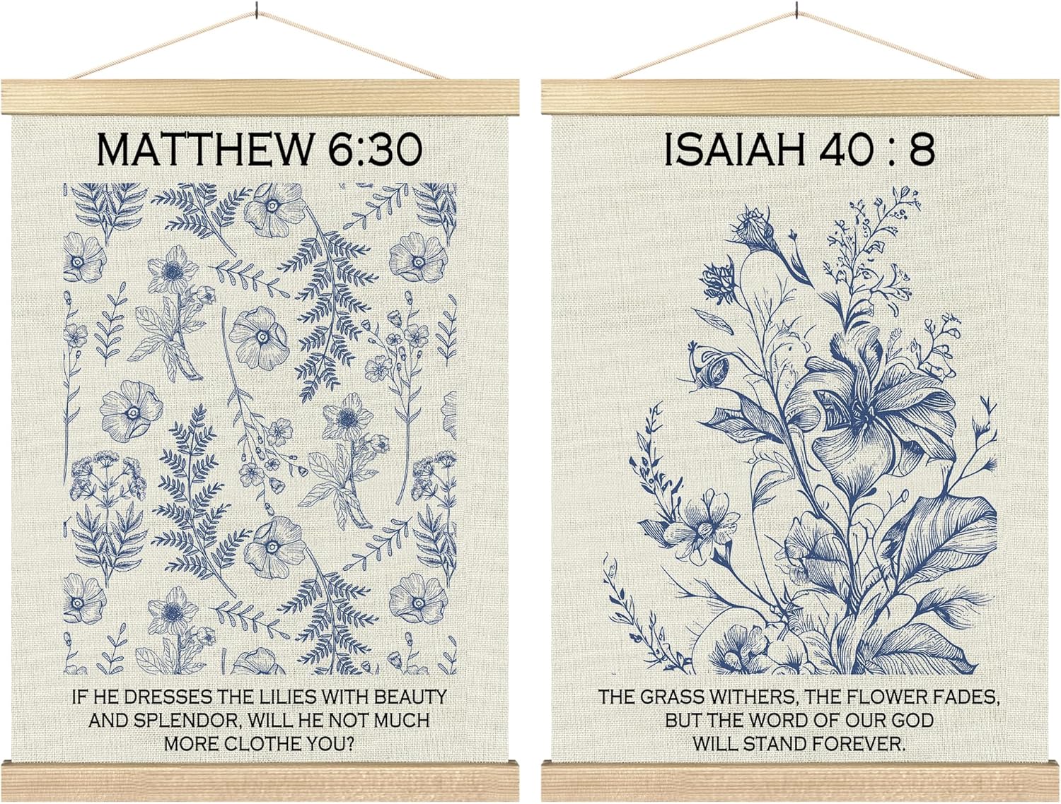 Amazon.com: BCUANGD Christian Wall Decor - Wildflower Bible Verse Wall ...