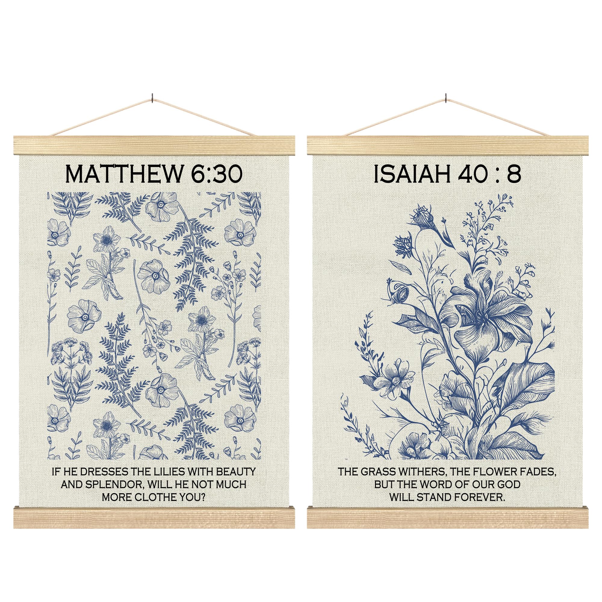 Amazon.com: BCUANGD Christian Wall Decor - Wildflower Bible Verse Wall ...