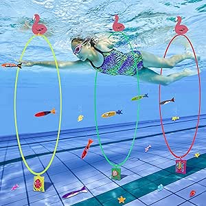 Amazon.com: 90shine Pool Toys Kids: Swimming Diving Rings for ...