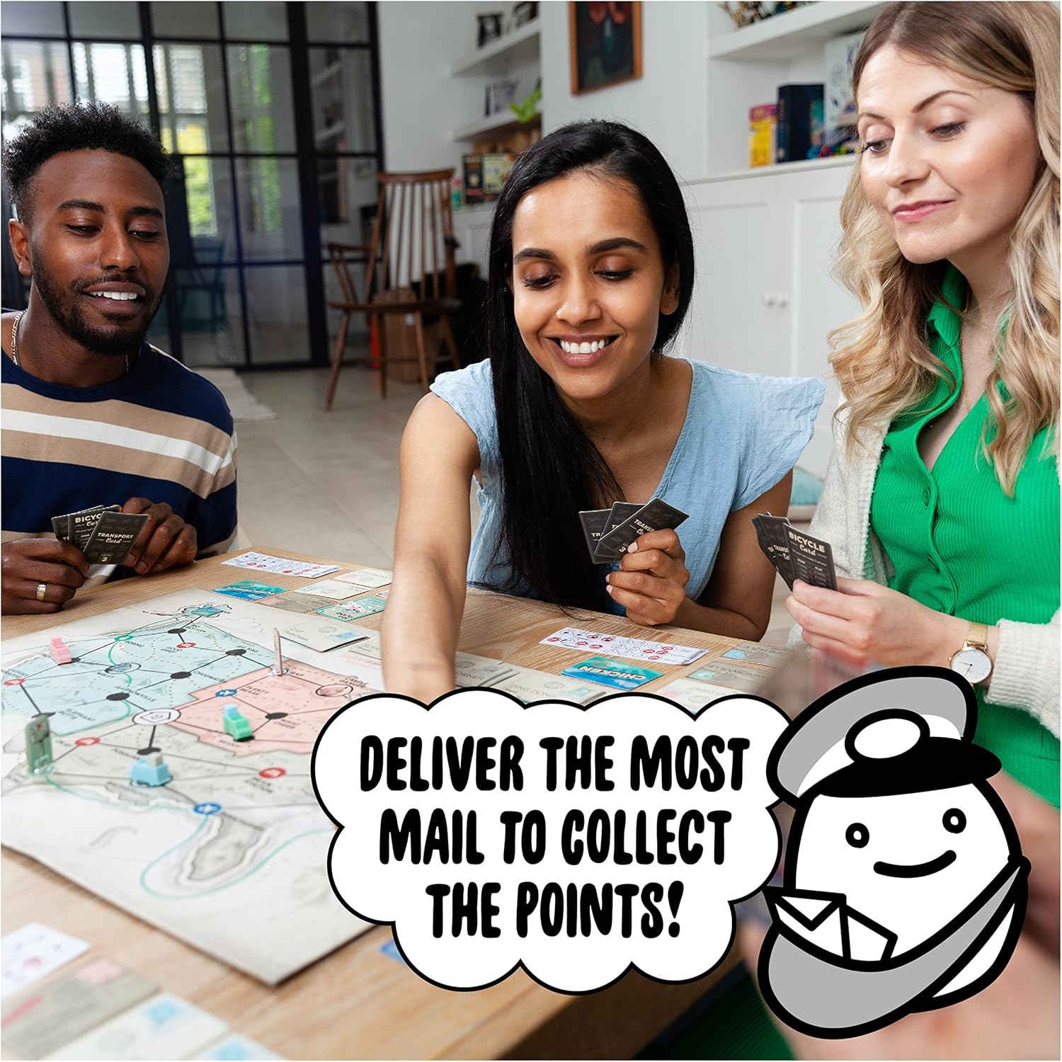 Buy USPS Great American Mail Race: A Letter-Carrying Family Board Game ...