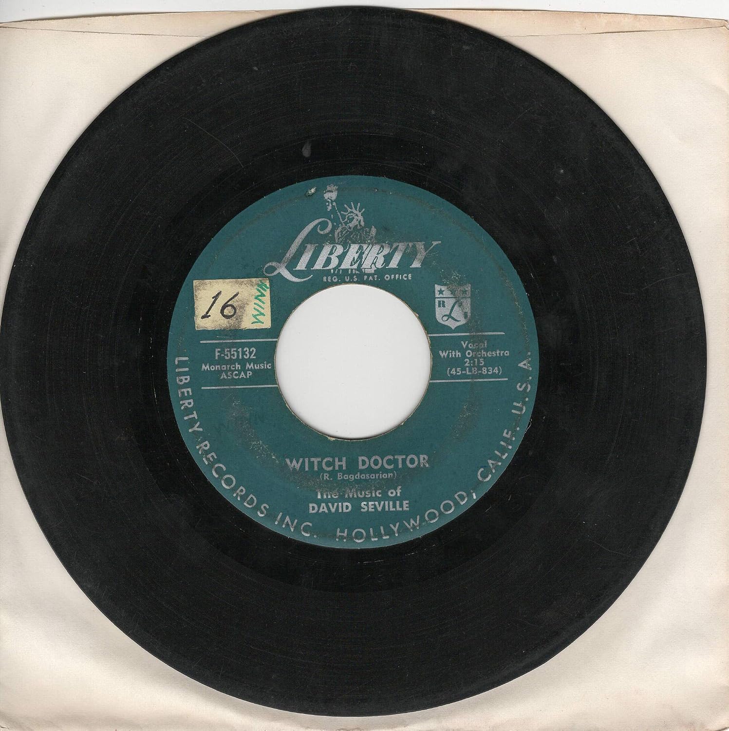David Seville, Ross Bagdasarian - David Seville: Witch Doctor b/w Don't ...