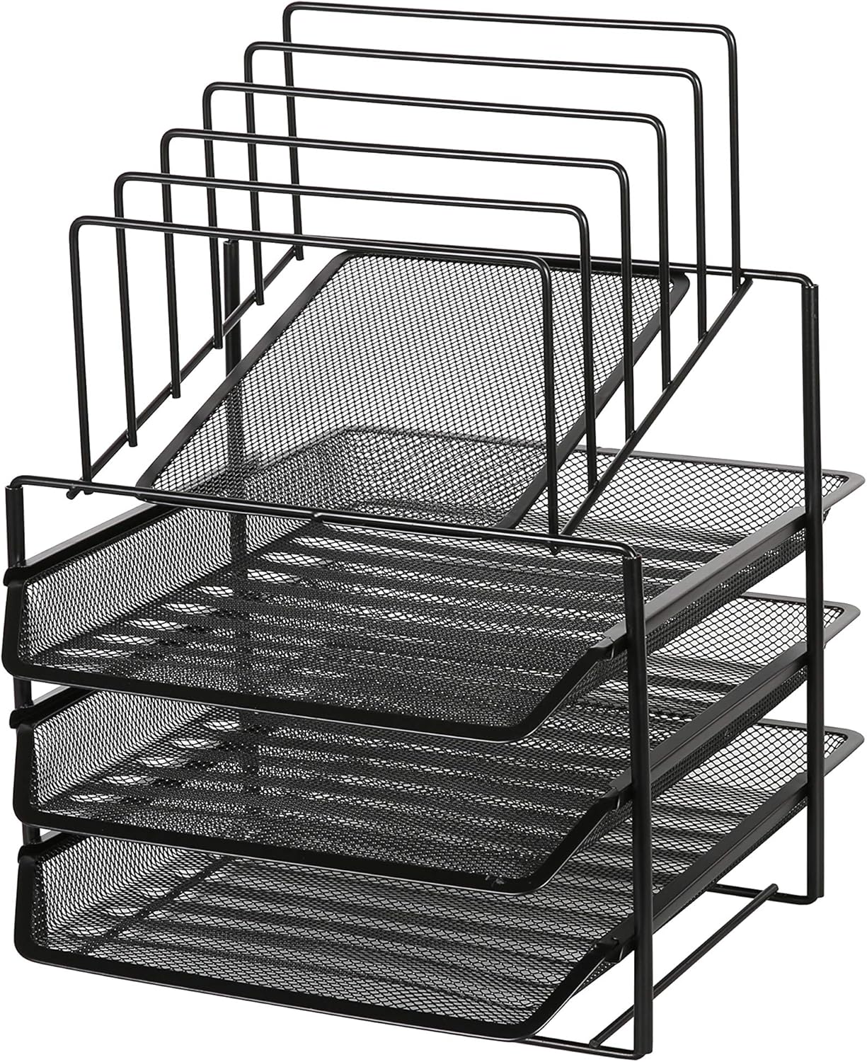 Amazon.com: Exerz Desk Organizer 3 Layer Sliding Letter Trays with 5 ...