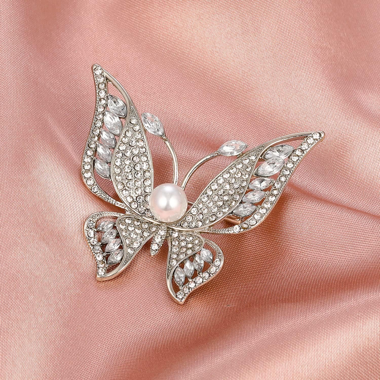 Amazon.com: Cleocean Brooches for Women Pearl Butterfly Brooch Pins for ...