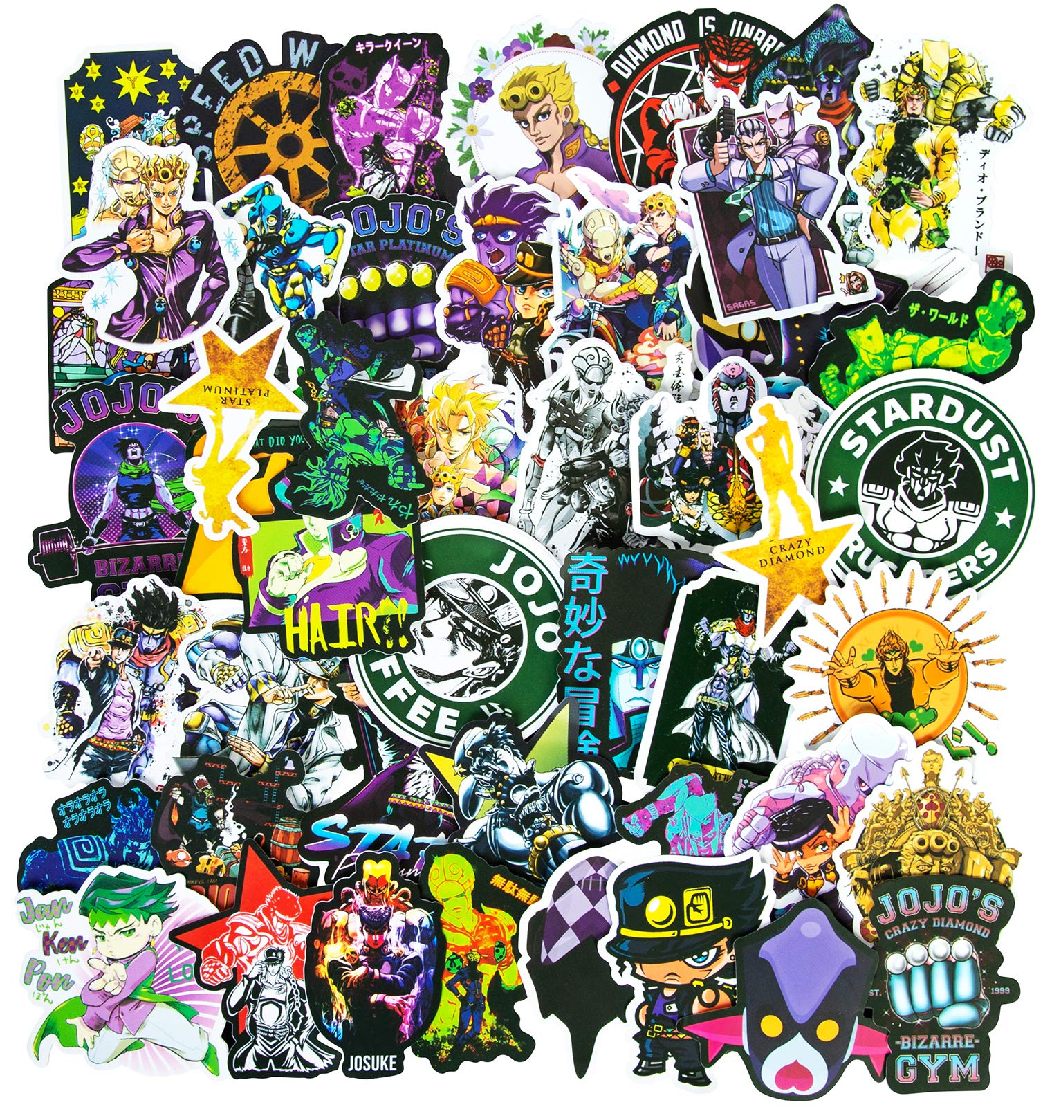 Buy 50Pcs JoJo Bizarre Adventure Stickers, Waterproof Vinyl Stickers ...