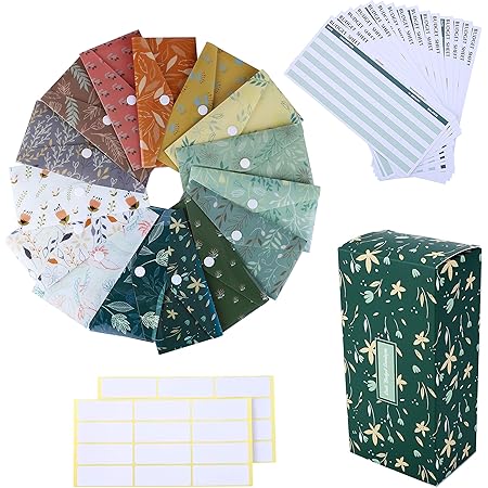 Amazon.com: Cash Envelope System Wallet - Saving Money Organizer - 15 ...