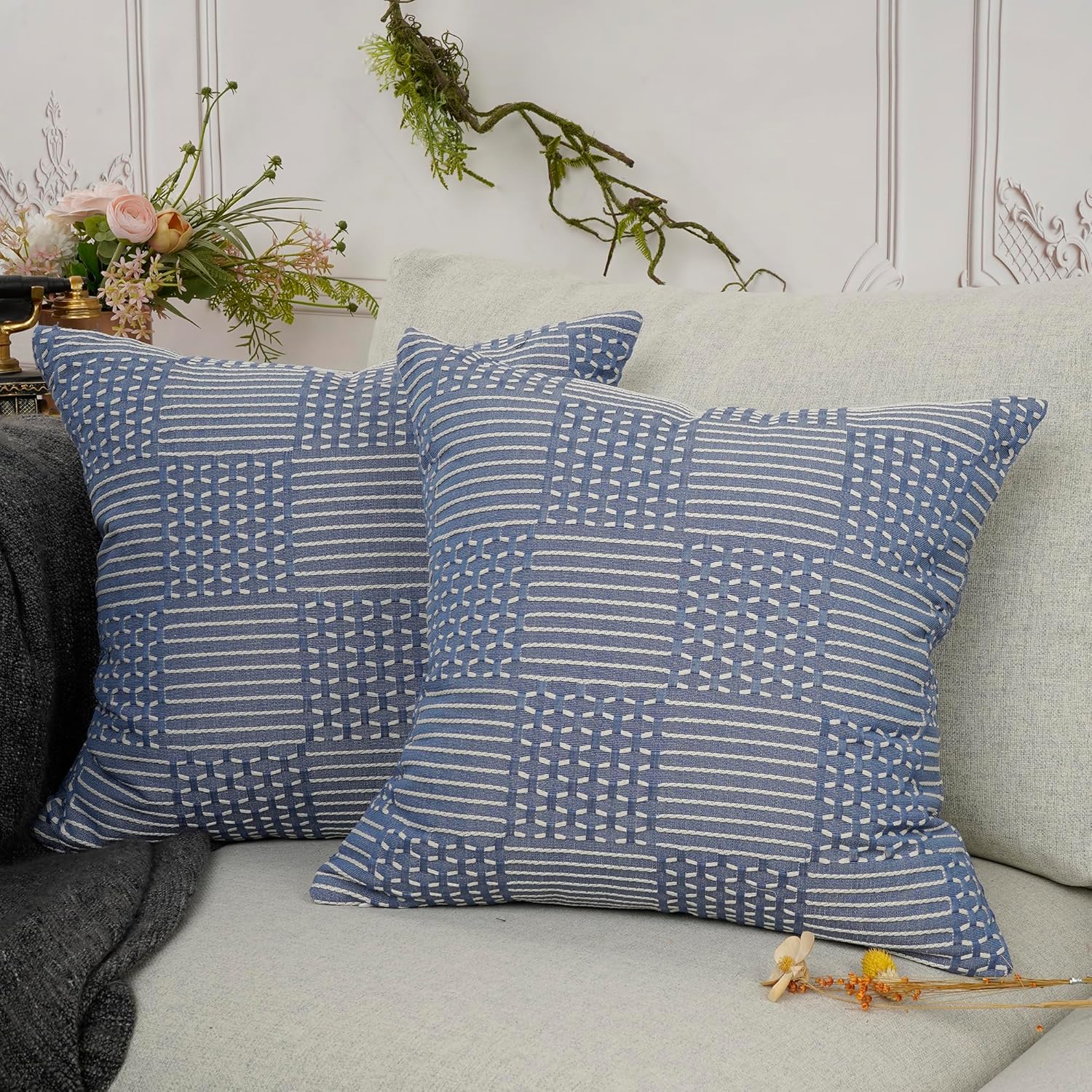 Amazon.com: YOUR SMILE Boho Decorative Throw Pillow Covers Set of 2 ...