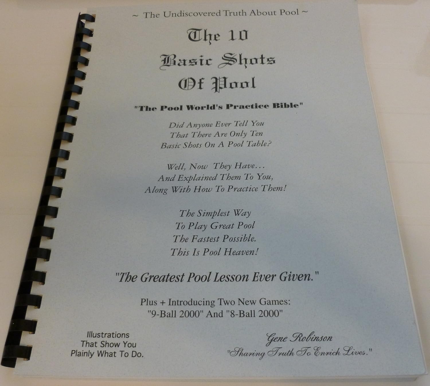 The 10 Basic Shots of Pool, Second Edition: Gene Robinson: Amazon.com ...