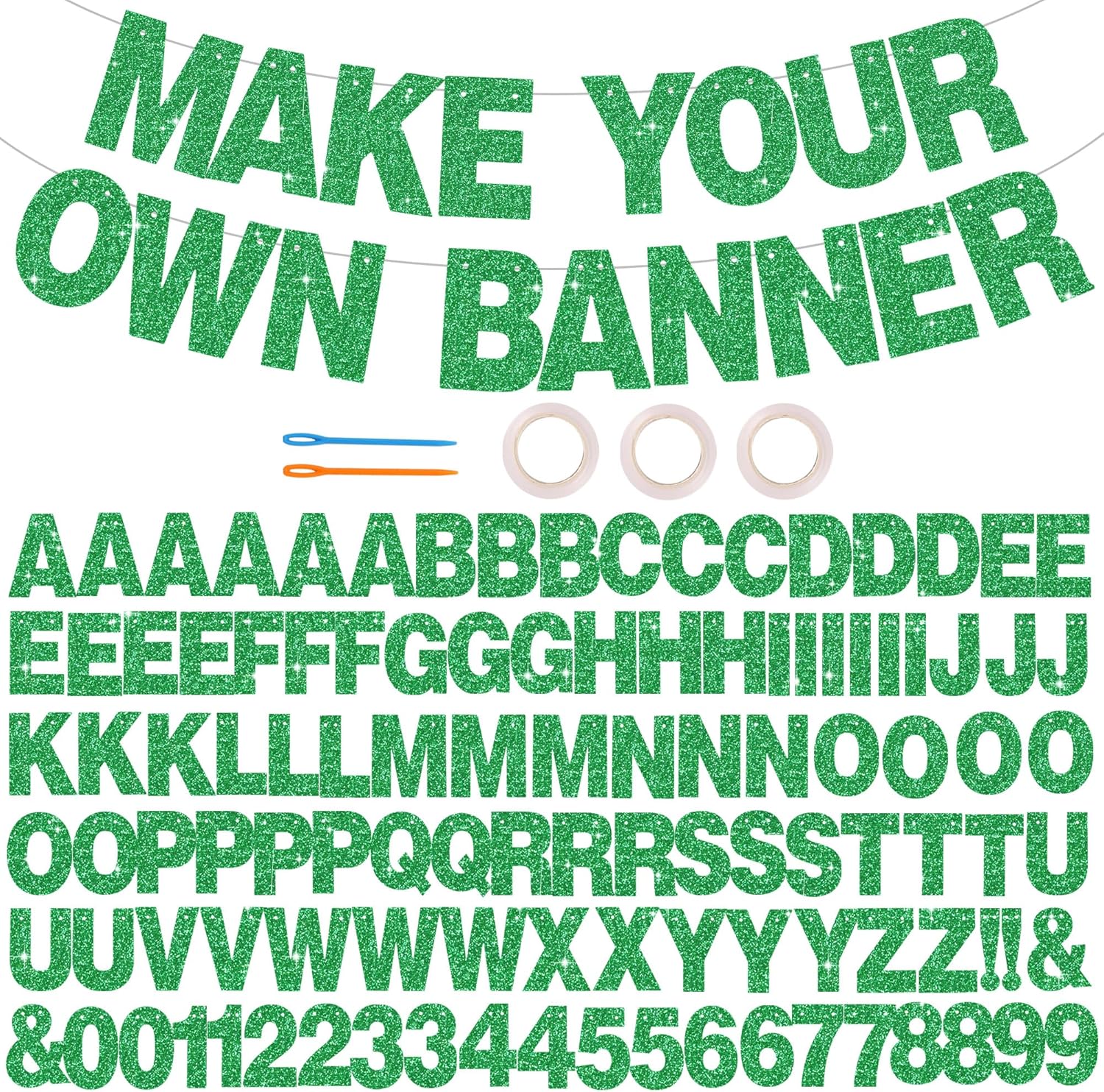 Amazon.com: BEISHIDA 116 PCS A-Z DIY Letter Banner Kit Make Your Own ...