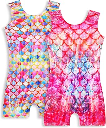 Amazon.com: Snowheart Gymnastics Leotards for Girls Size 2t 3t 2 Packs ...