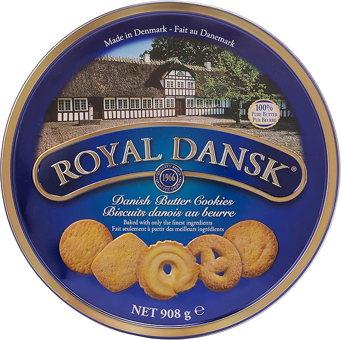 Royal Dansk Danish Butter Cookies 908g Tin - Classic Assortment
