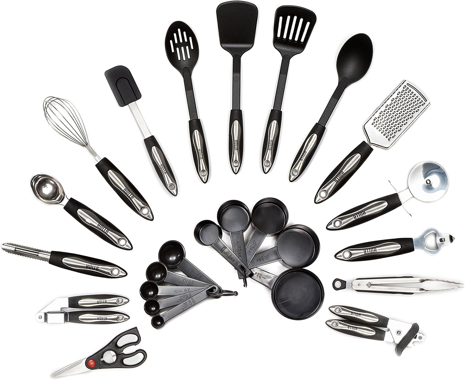 Amazon.com: HULLR 25-Piece Kitchen Utensils Set, All Purpose Kitchen ...