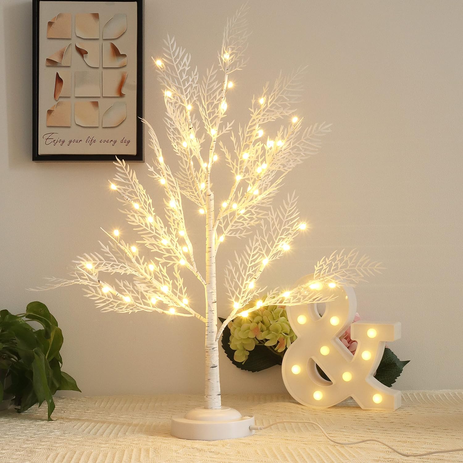 Amazon.com: ooLALoo Led Birch Tree Lamp 22 Inches Warm White Fairy ...