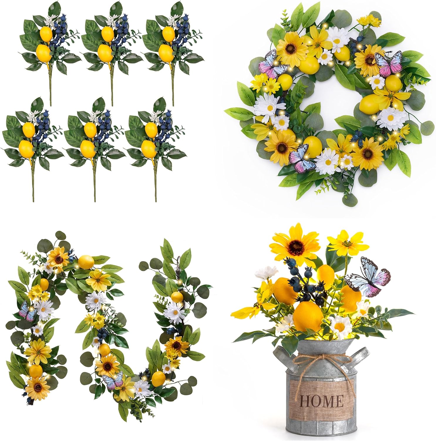 Amazon.com: Valery Madelyn Lemon Decorations Value Bundle (4 Items ...