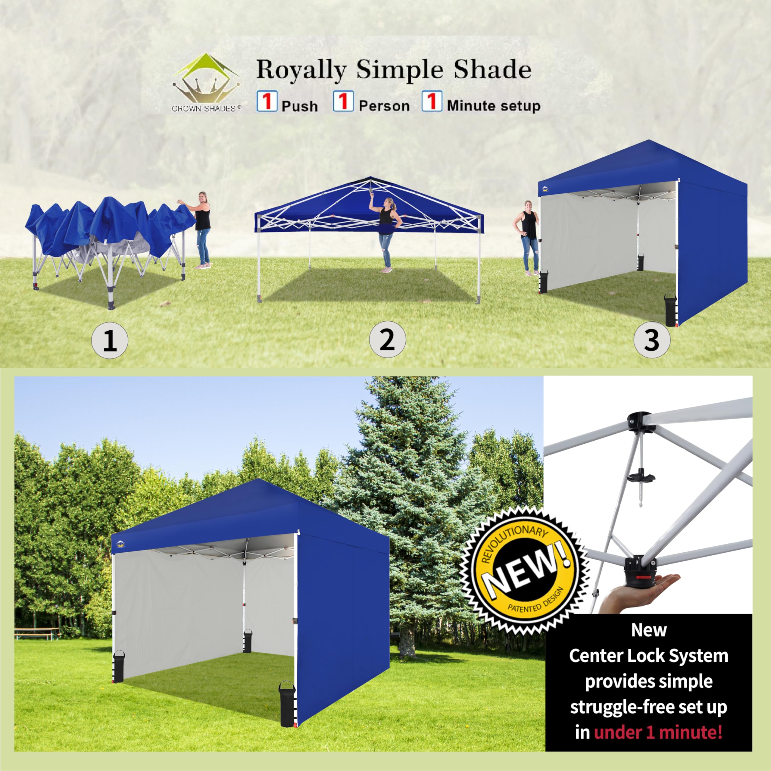 Snapklik.com : CROWN SHADES 10X10 Comercial Instant Canopy Pop Up Tent