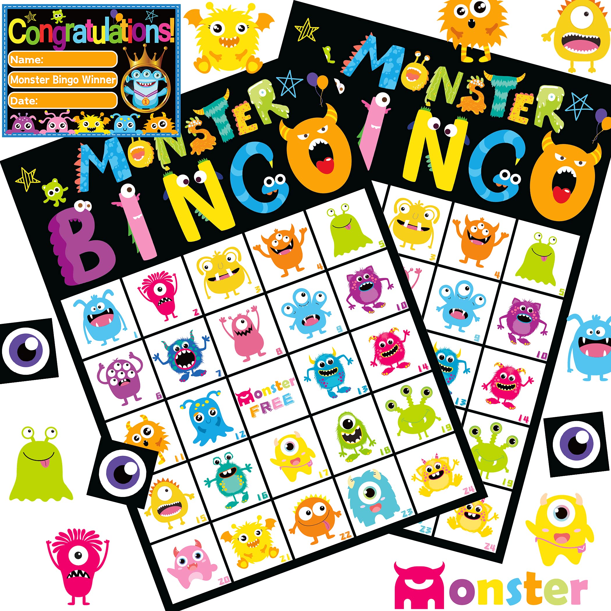 Joy Bang Halloween Bingo Game Halloween Party Games For Kids ...