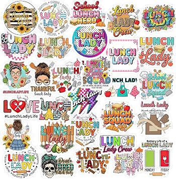 Amazon.com: 30pcs Lunch Lady Stickers Pack – Waterproof Appreciation ...