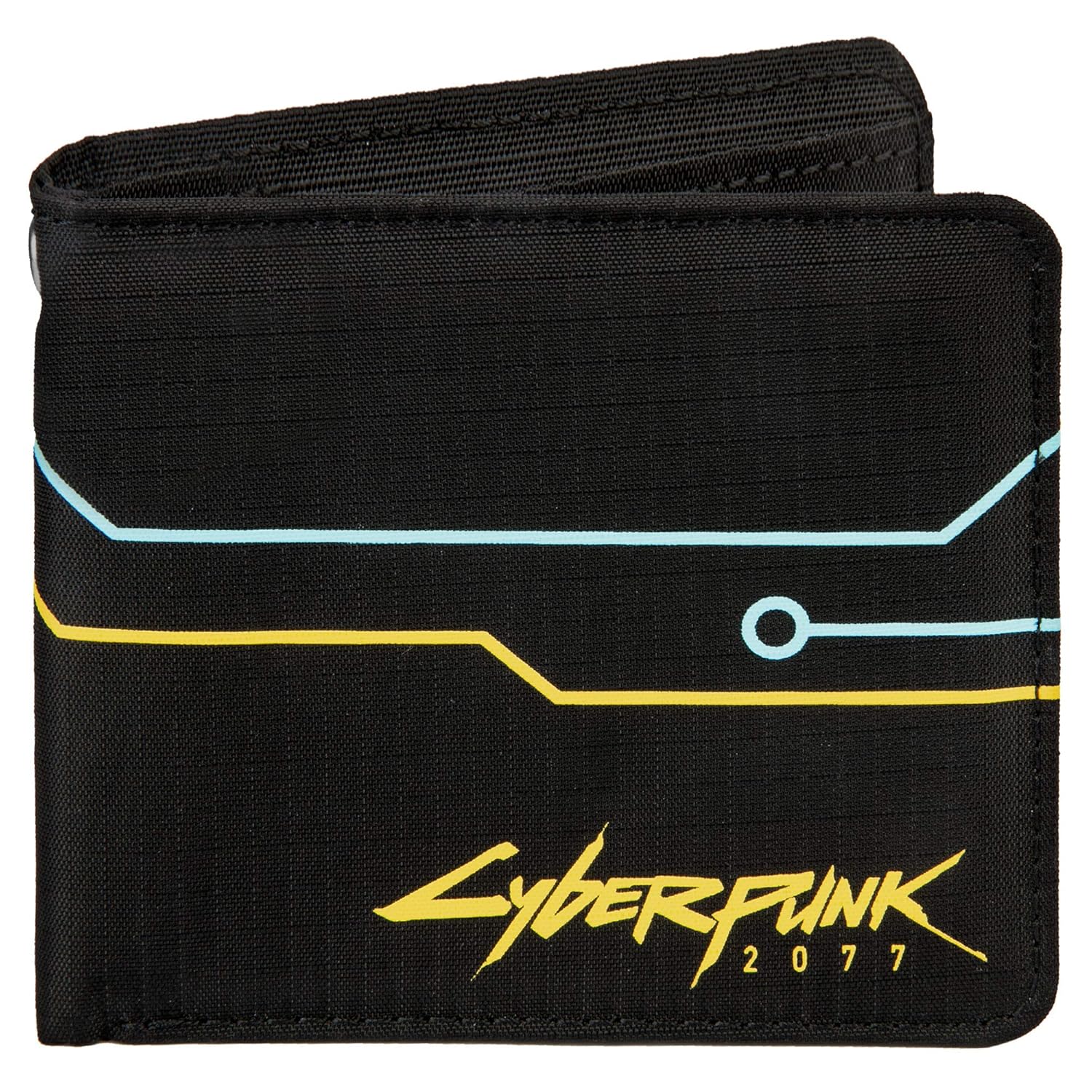 Buy JINX Cyberpunk 2077 Hack Bi-fold Nylon Wallet, Black/Yellow ...
