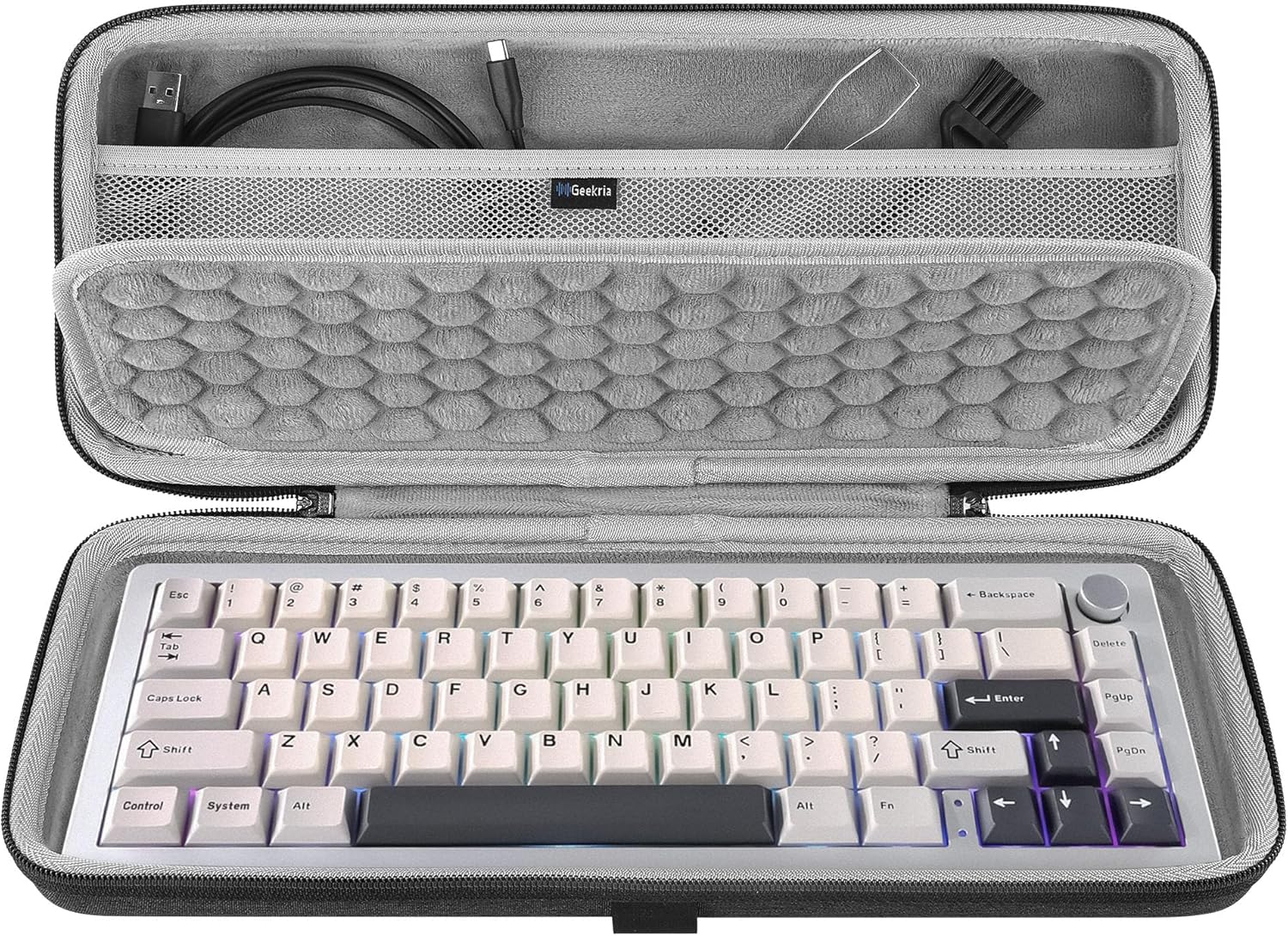 Amazon.com: Geekria 65% Compact Keyboard Case, Hard Shell Travel ...