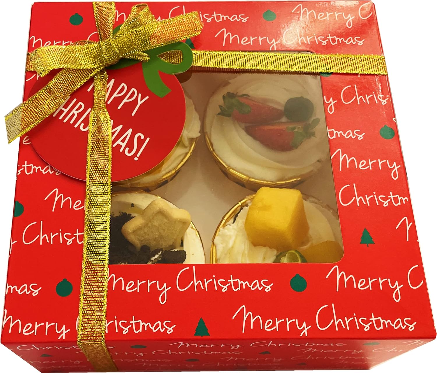 Bright Christmas Cupcake Boxes Brighten Up The Holidays