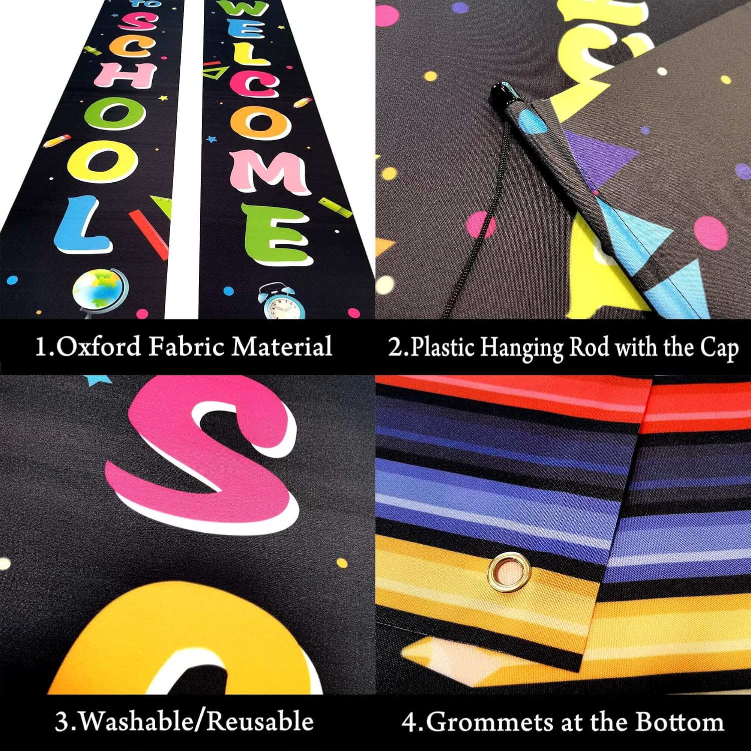 Buy Large, Welcome Back to School Door Banner - 72x12 Inch, Welcome to ...